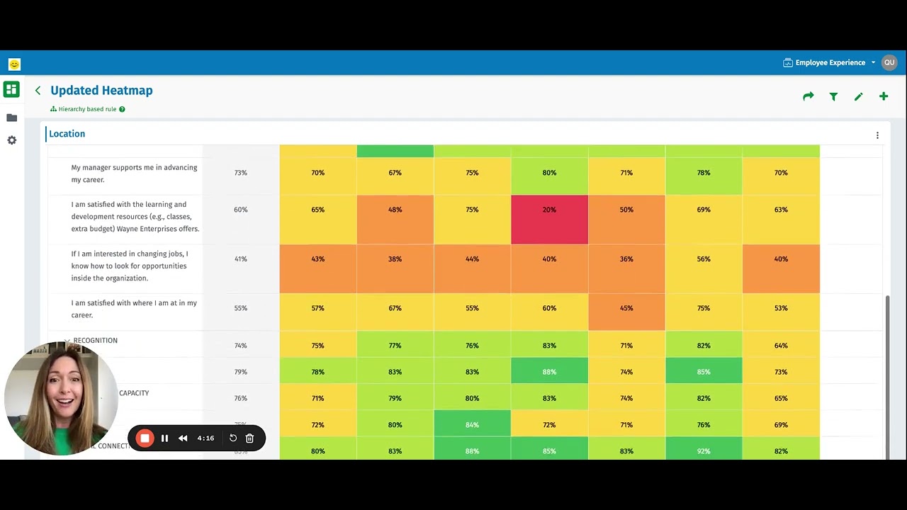 QuestionPro Workforce Heatmap: Simplified Color Coding for Better Insights - YouTube