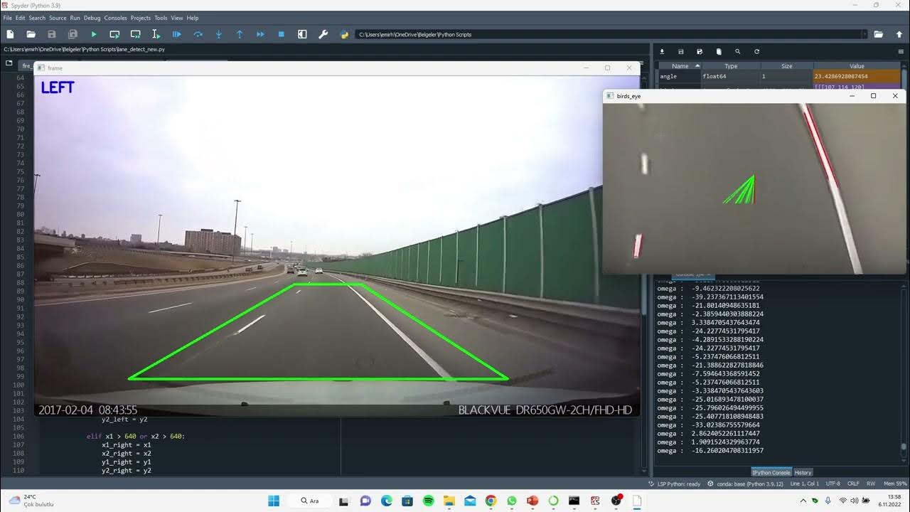 Lane detection and steering module with OpenCV - YouTube