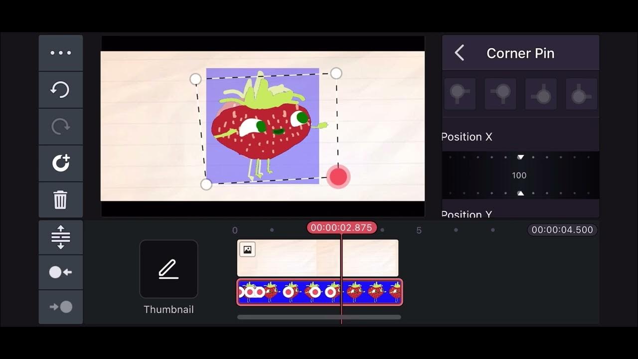 How to move and corner pin your character on kinemaster - YouTube