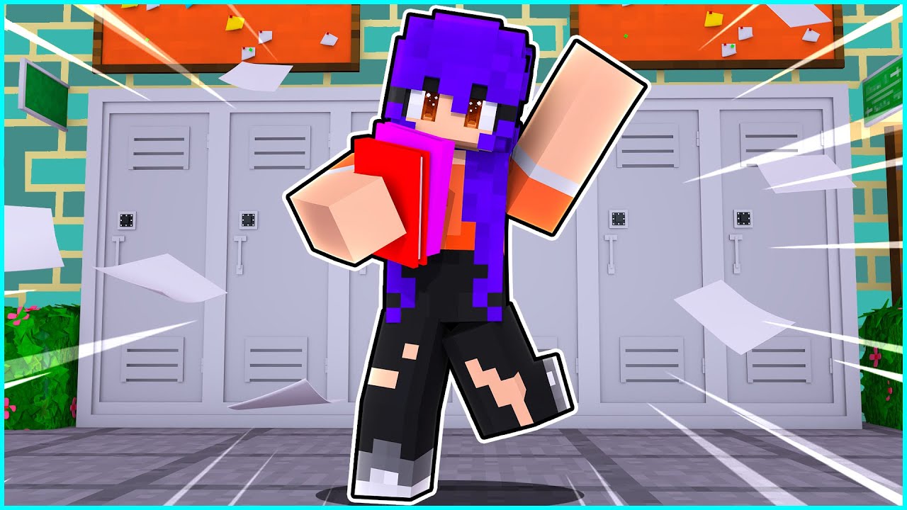 My FIRST DAY At SCHOOL In Minecraft - YouTube