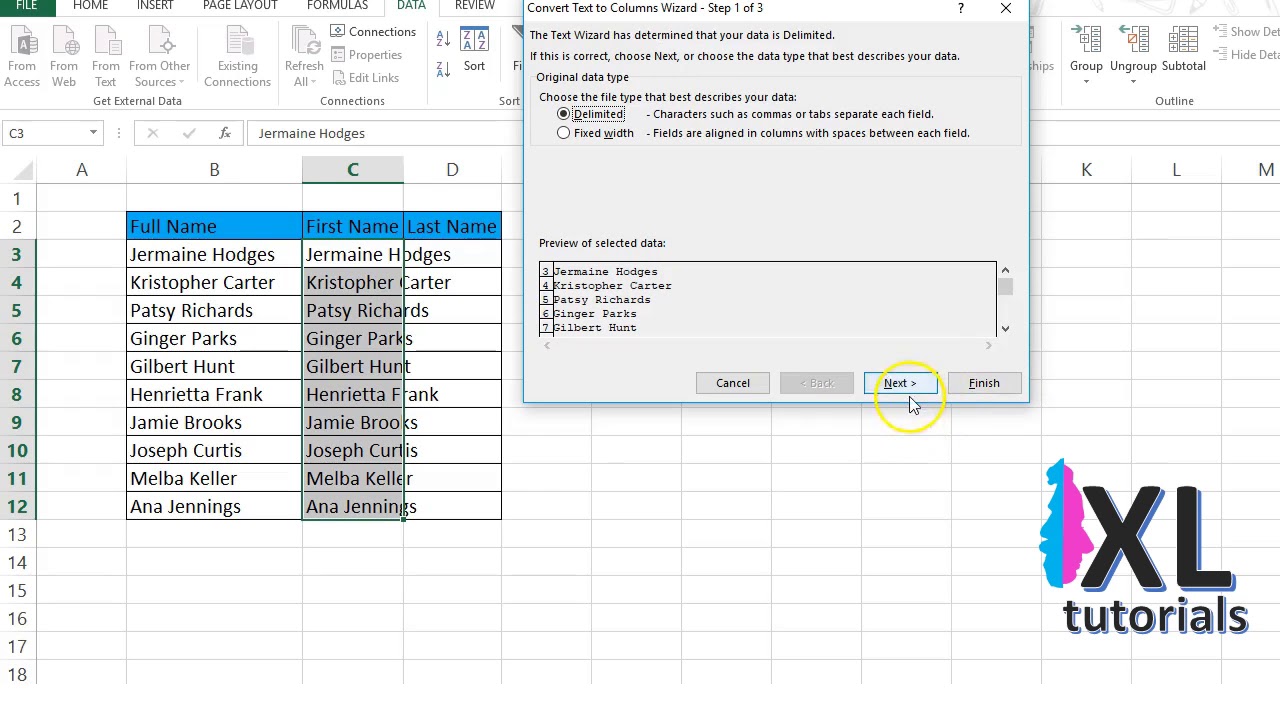 How To Split Full Name To First And Last Name In Excel YouTube How To Split Full Name To First And Last Name In Excel YouTube