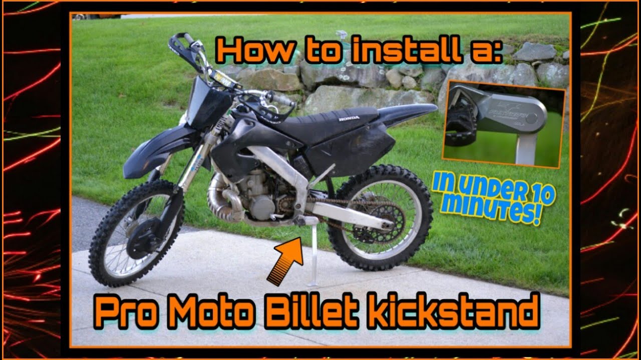 Installing a Pro Moto Billet kickstand in under 10 minutes! - YouTube