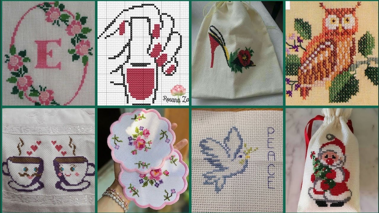 Impressive cross stitch pattern collection - YouTube