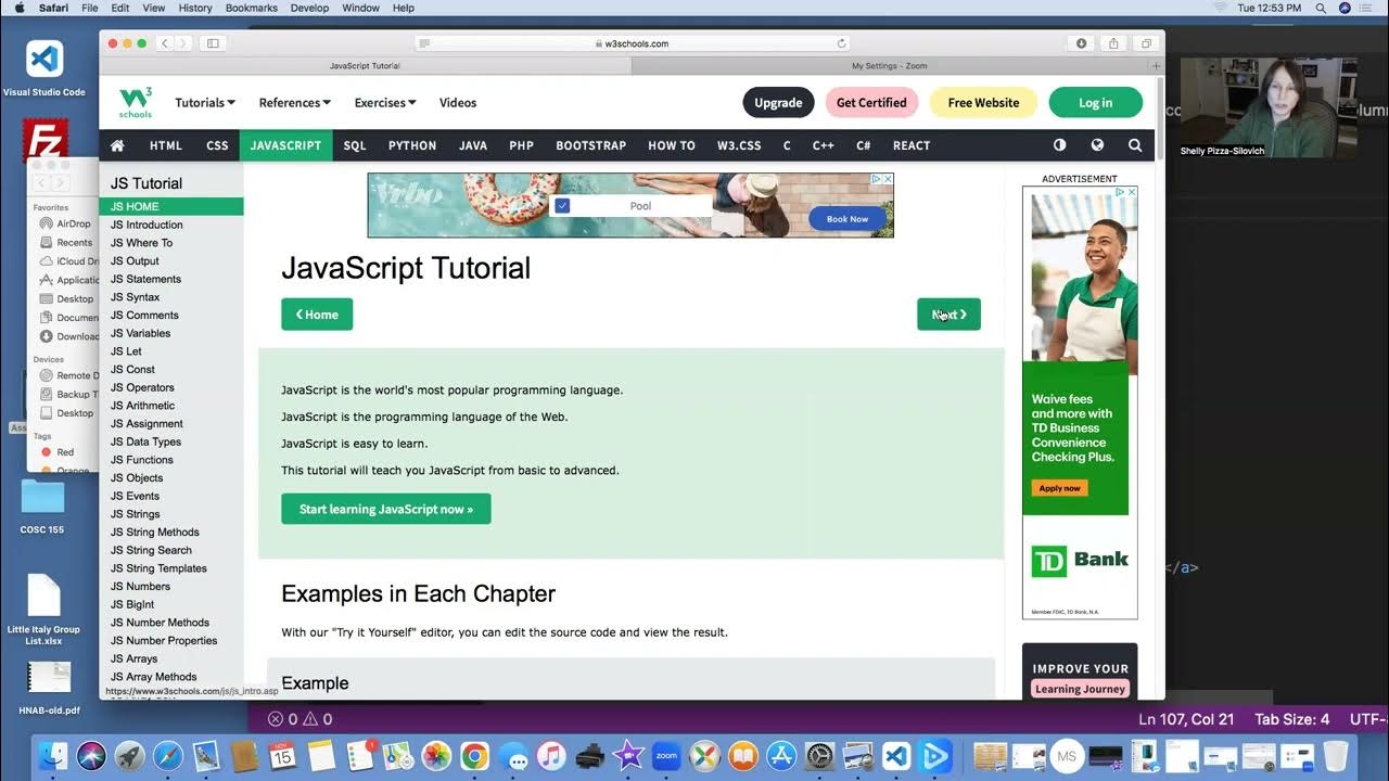Simple JavaScript Example - YouTube