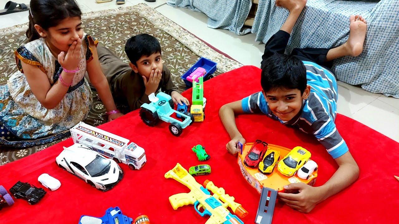 Funny Kids Playing with Toys - YouTube