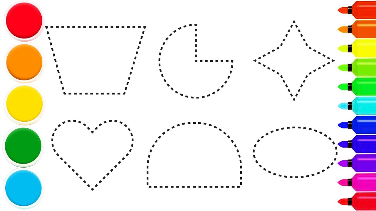 How to draw simple 2d geometric shapes | step by step - YouTube