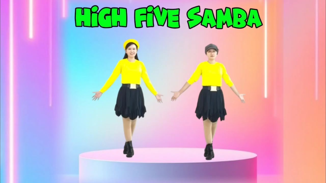 HIGH FIVE SAMBA / Line Dance / @theresialined1 - YouTube
