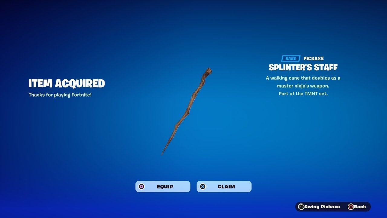 Fortnite Splinter Staff Pickaxe Review (New Leviathan Axe) - YouTube
