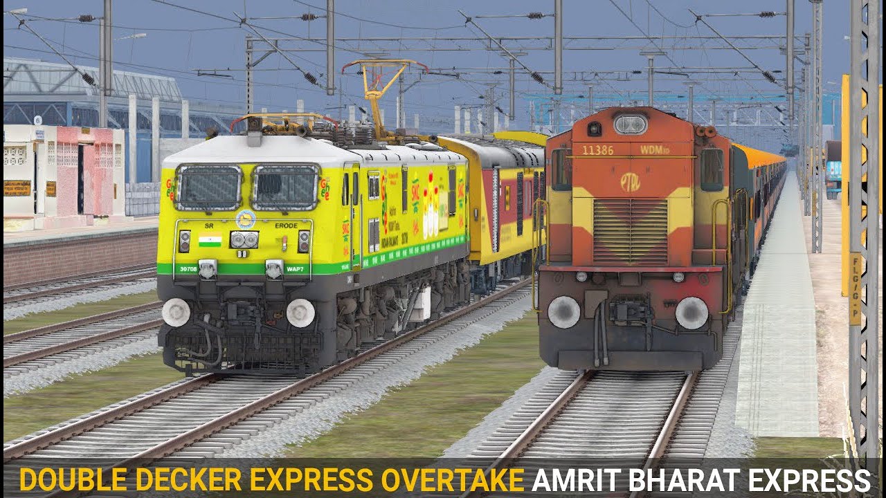 Double Decker Express Overtake the Amrit Bharat Express | Train ...
