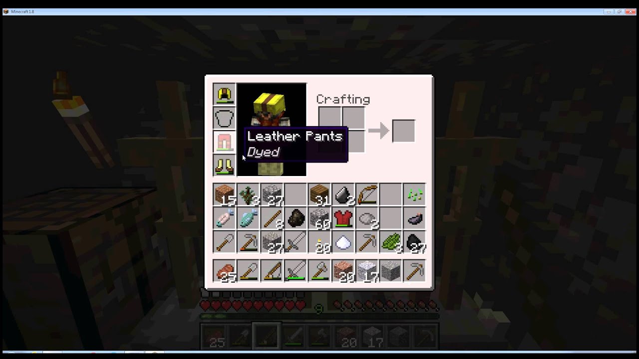 Minecraft basic crafting - YouTube