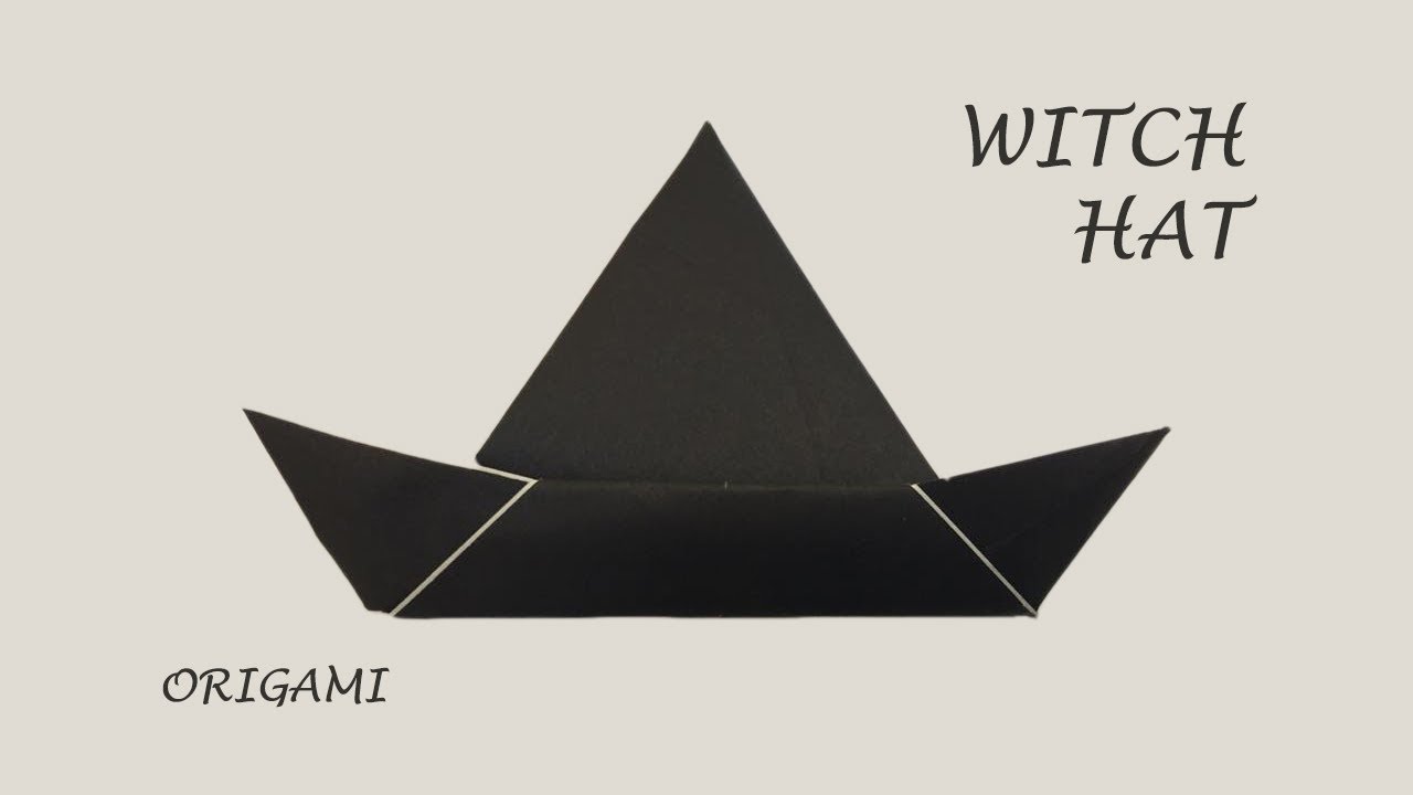 Witch hat - easy origami for Fun DIY Halloween decoration - YouTube