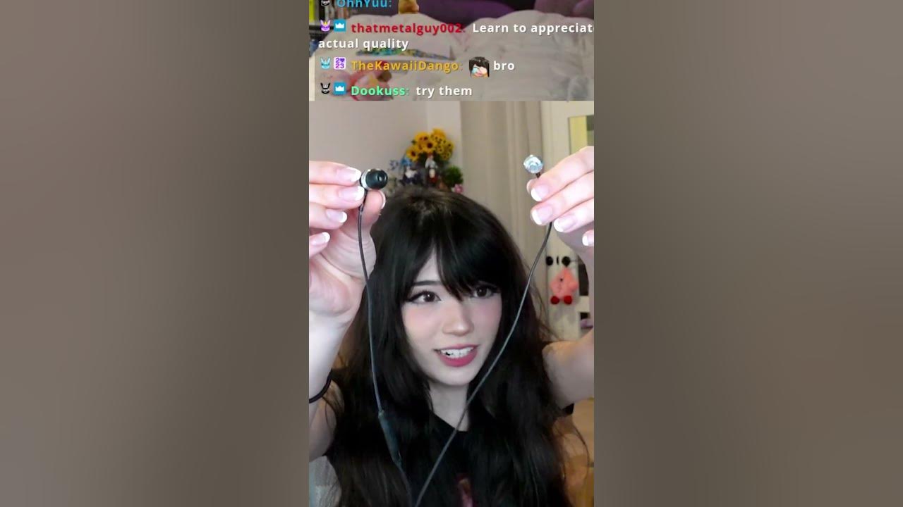 Emiru Replaces Her $7 Earbuds She Has Been Using For Years - YouTube