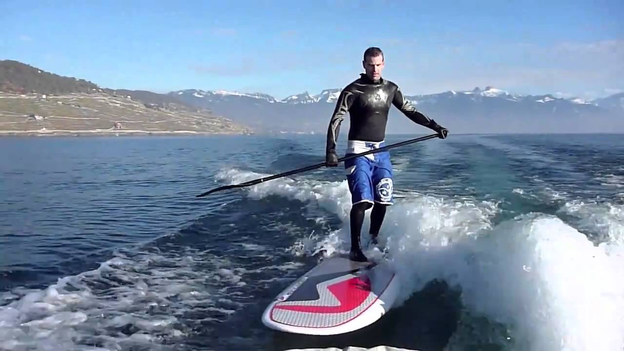 Surf the wave's boat with SUP Nidecker 9'11 - YouTube