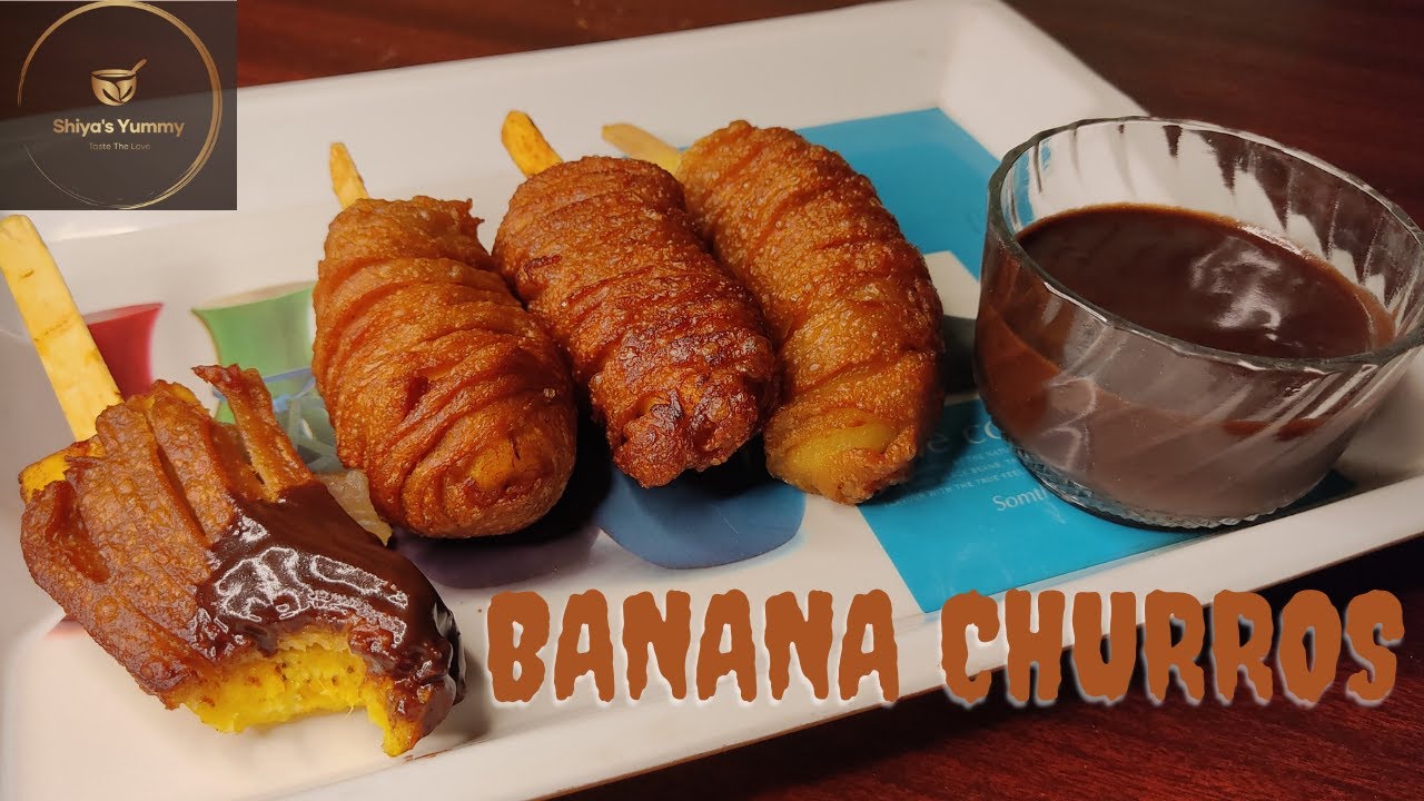 Banana churros| Delicious snack|with choclate sauce|Shiyas Yummy - YouTube