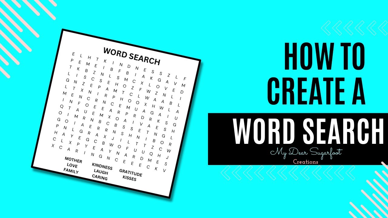 Create My Own Word Search A Very Fun And Effective Way To Make A Word