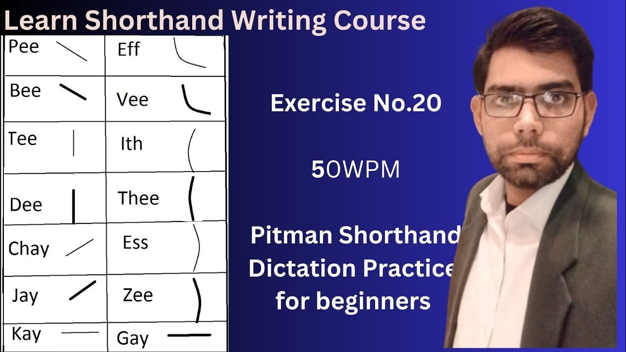 Exercise No.20 Pitman Shorthand Dictation | Stenography | learn ...
