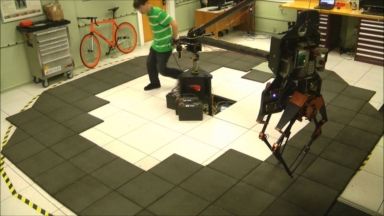 ATRIAS Robot: Push Tests in 2D - YouTube