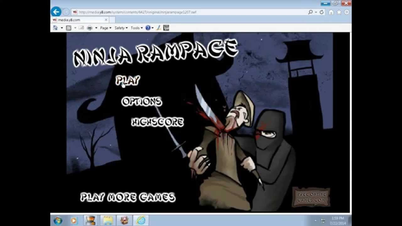 Ninja Rampage (y8 Flash Games) - YouTube