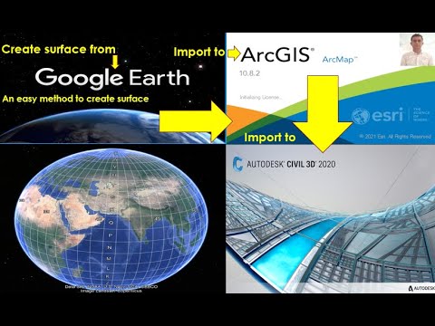 #how TO# Import #Surface from #Google Earth to #ARCGIS & #CIVIL3d - YouTube