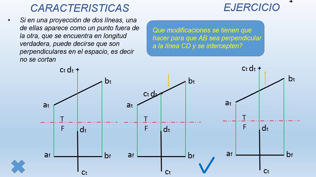 LINEAS PERPENDICULARES EN GEOMETRIA DESCRIPTIVA - YouTube