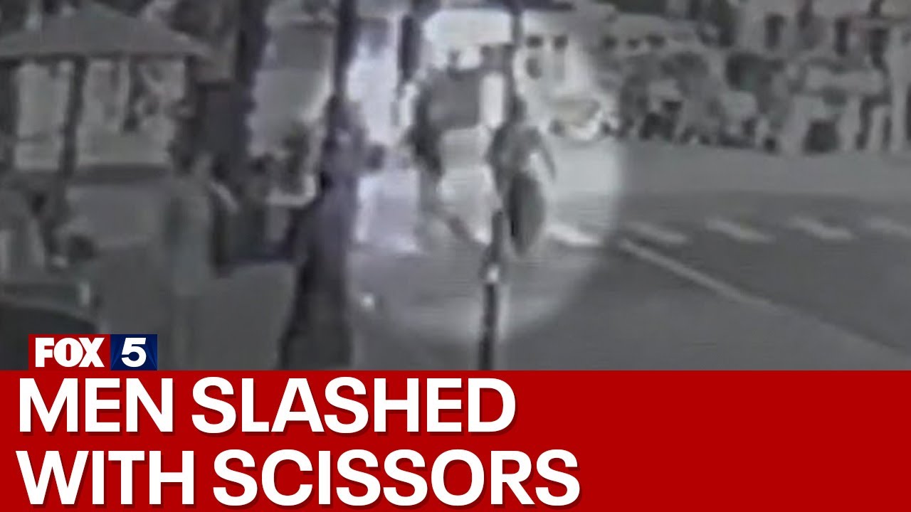 NYC crime: 2 slashed by suspect with scissors - YouTube