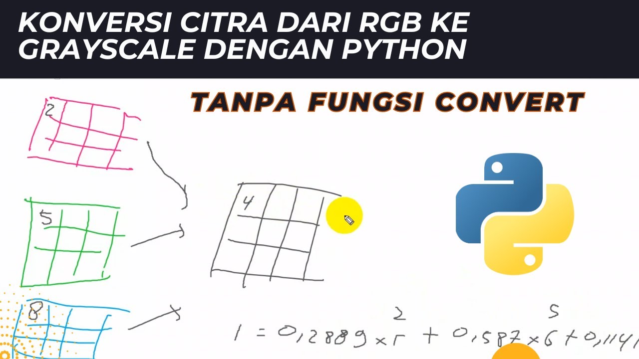 Konversi Citra RGB / Warna ke Grayscale dengan Python dengan Operasi ...