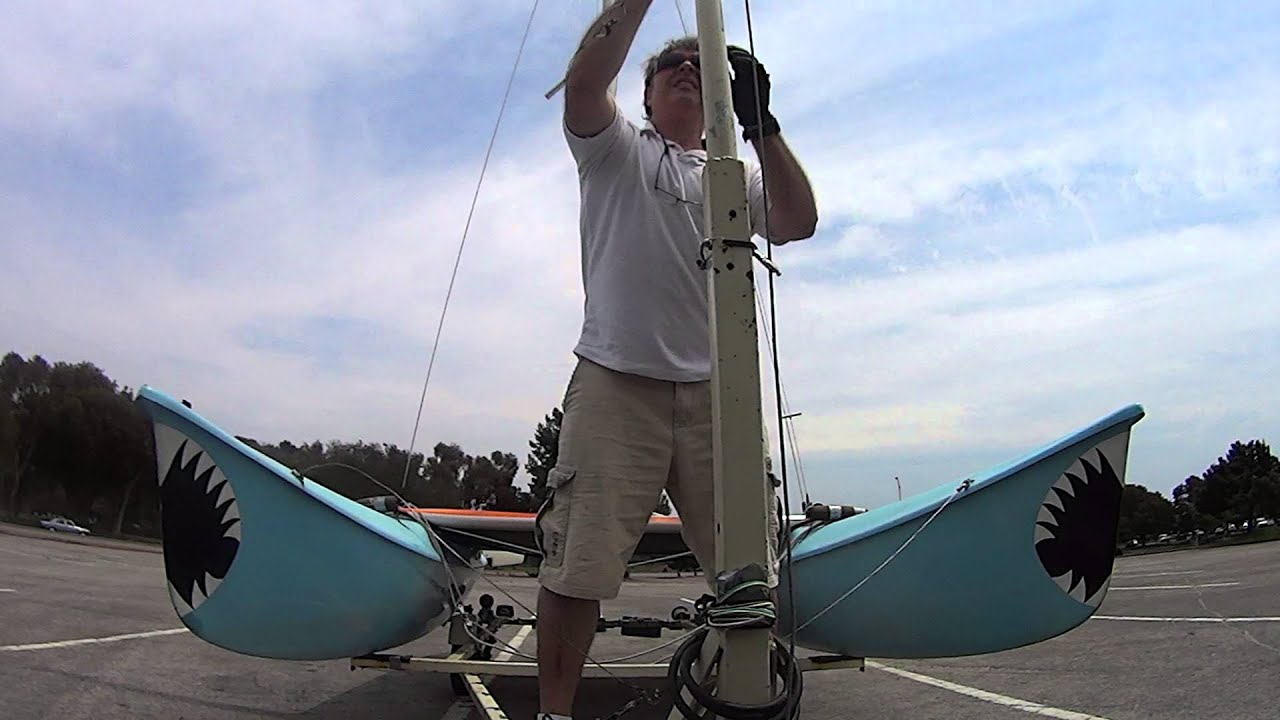 Prindle 16 easy mast up - YouTube