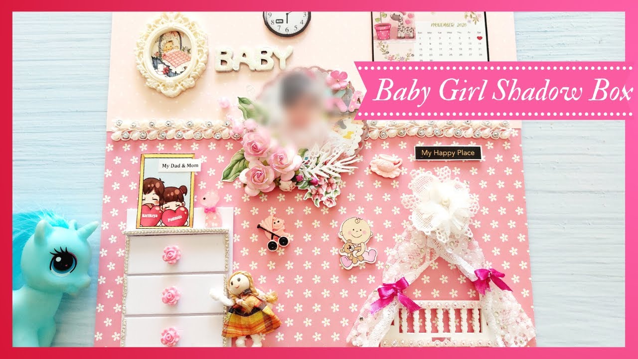 Shadow Box Gifts | Shadow Box Ideas for Baby Girl | How to make a ...