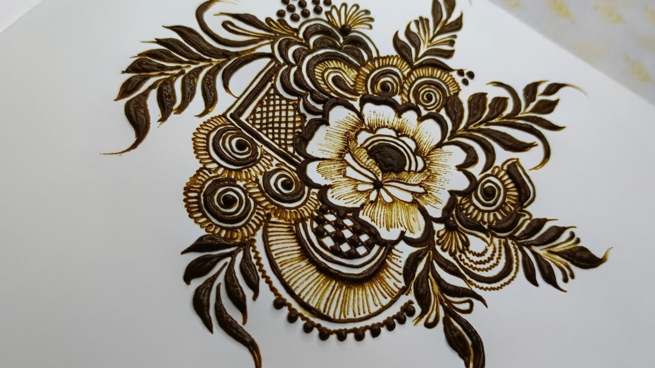 Henna rose flower bunches tutorial | floral henna rose tutorial ...