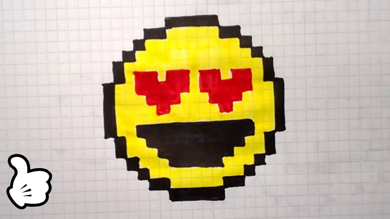 Emoji de Amor en Pixel Art hecho a mano - YouTube