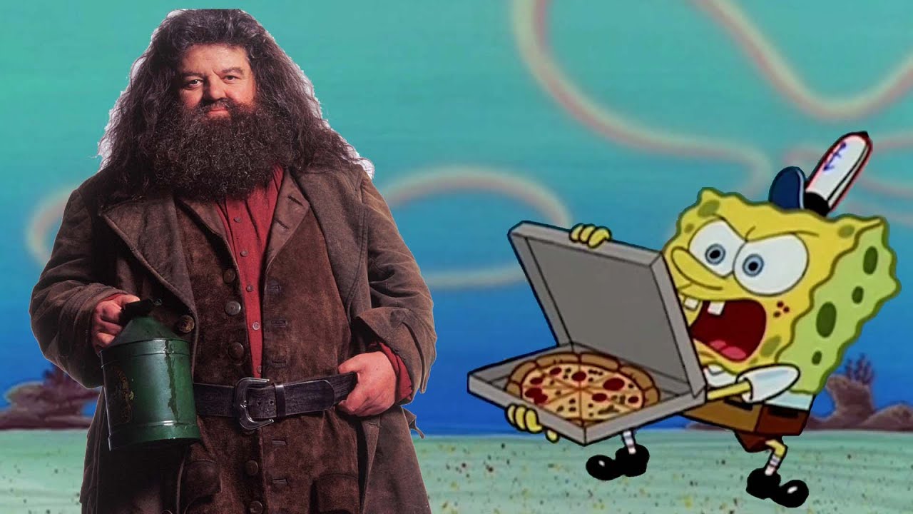 Hagrid trying to get a pizza from Spongebob Harry Potter - YouTube