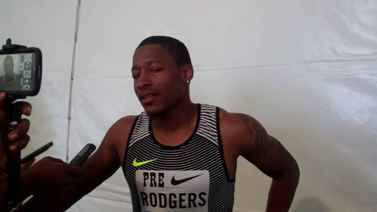 Michael Rodgers 100m post-race Pre Classic 2016 - YouTube
