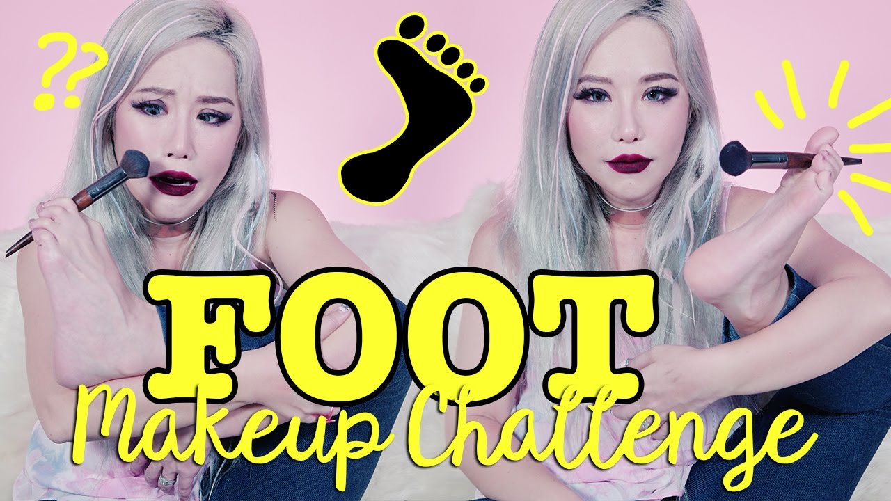 WATCH ME DO MAKEUP WITH MY FEET (Foot Makeup Challenge) - YouTube