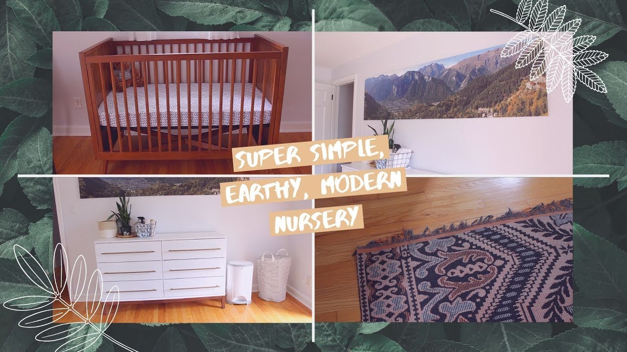 Super Simple, Earthy, Modern Nursery Tour - YouTube