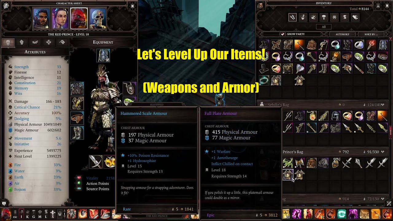Let's Level Up Our Items! (Weapons and Armor) Divinity: Original Sin 2 ...