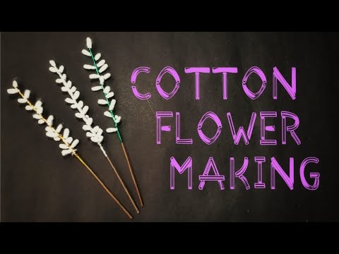COTTON FLOWER MAKING.. - YouTube