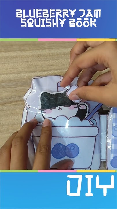 DIY | Blueberry Jam Squishy Book DIY #paperdiy #recreate #diy #squishybook - YouTube