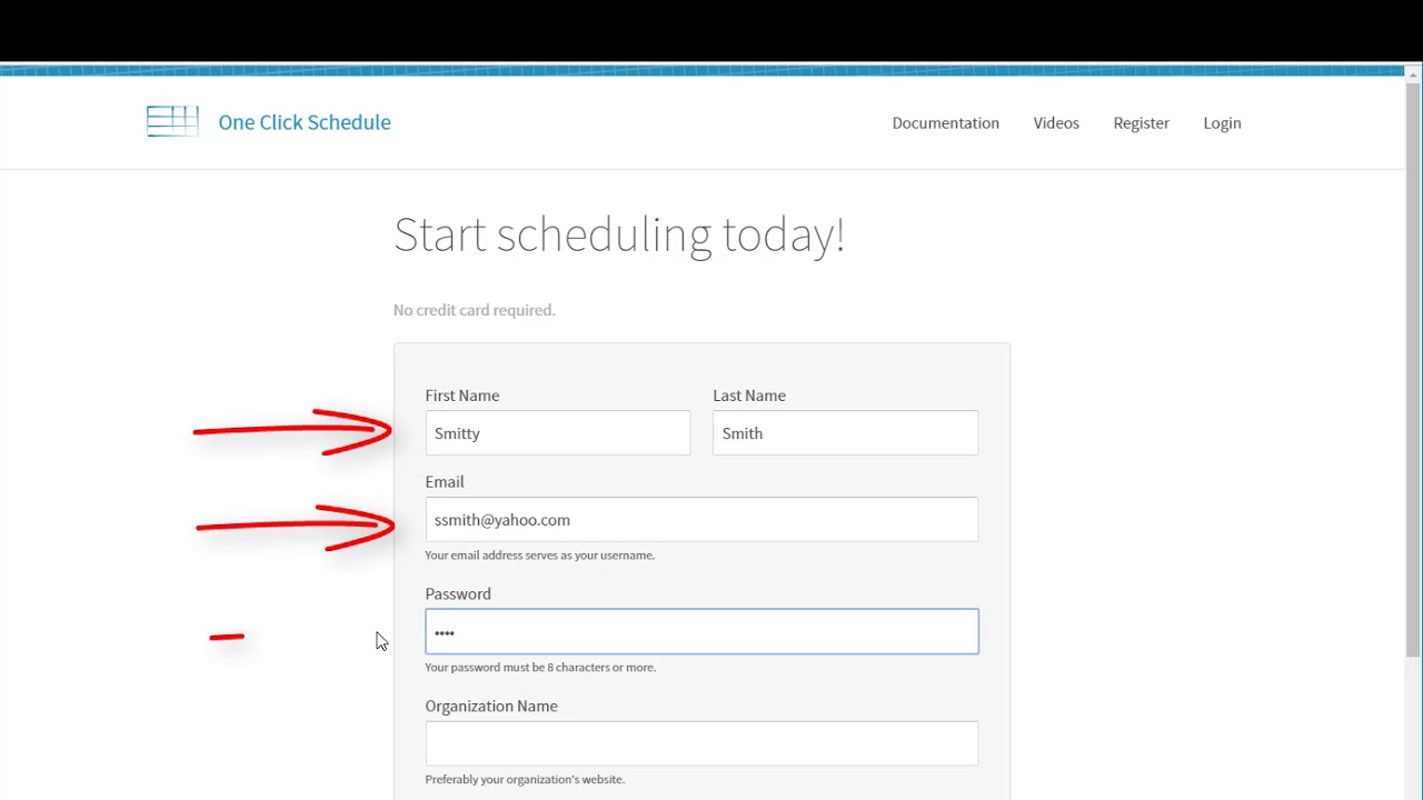 One Click Schedule Registration - YouTube