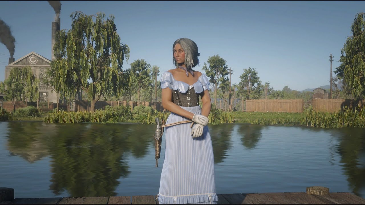 Blue Dress outfit idea P2 | Red dead Redemption 2 Online - YouTube