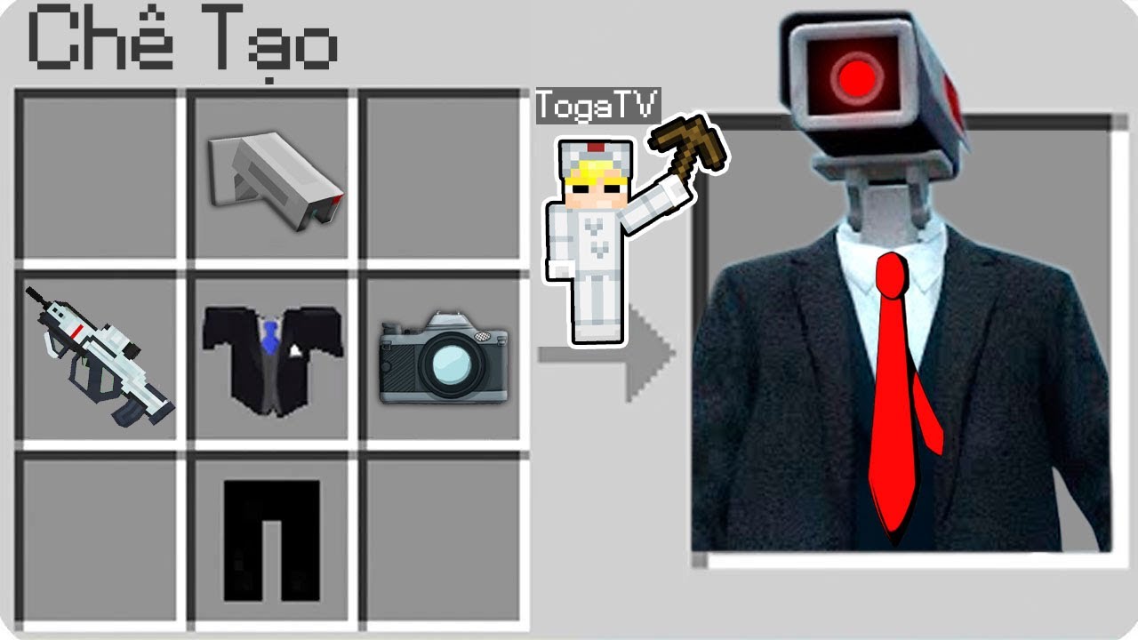 TÔ GÀ THỬ THÁCH 24H CHẾ TẠO CAMERA MAN TRONG MINECRAFT*TÔ GÀ THỬ THÁCH ...