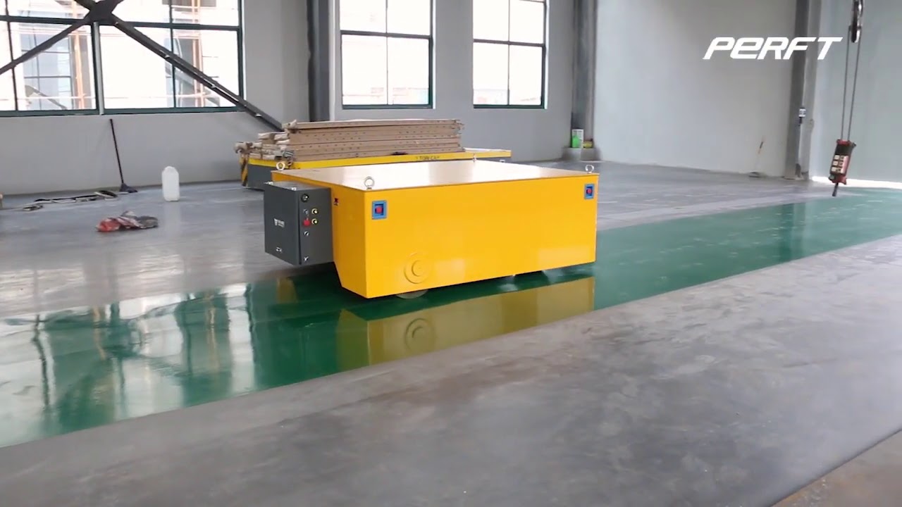 Trackless Electric Flat Car Battery Operated Cart With Automated Guide ...
