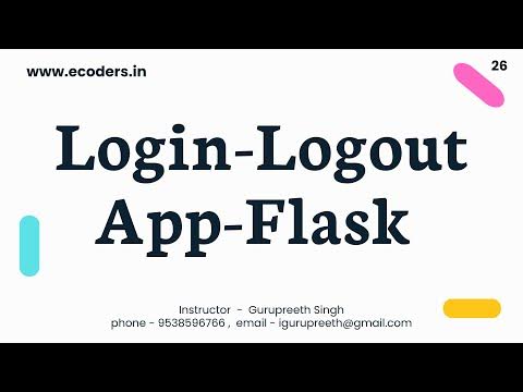 login logout application with user authentication using flask framework - YouTube