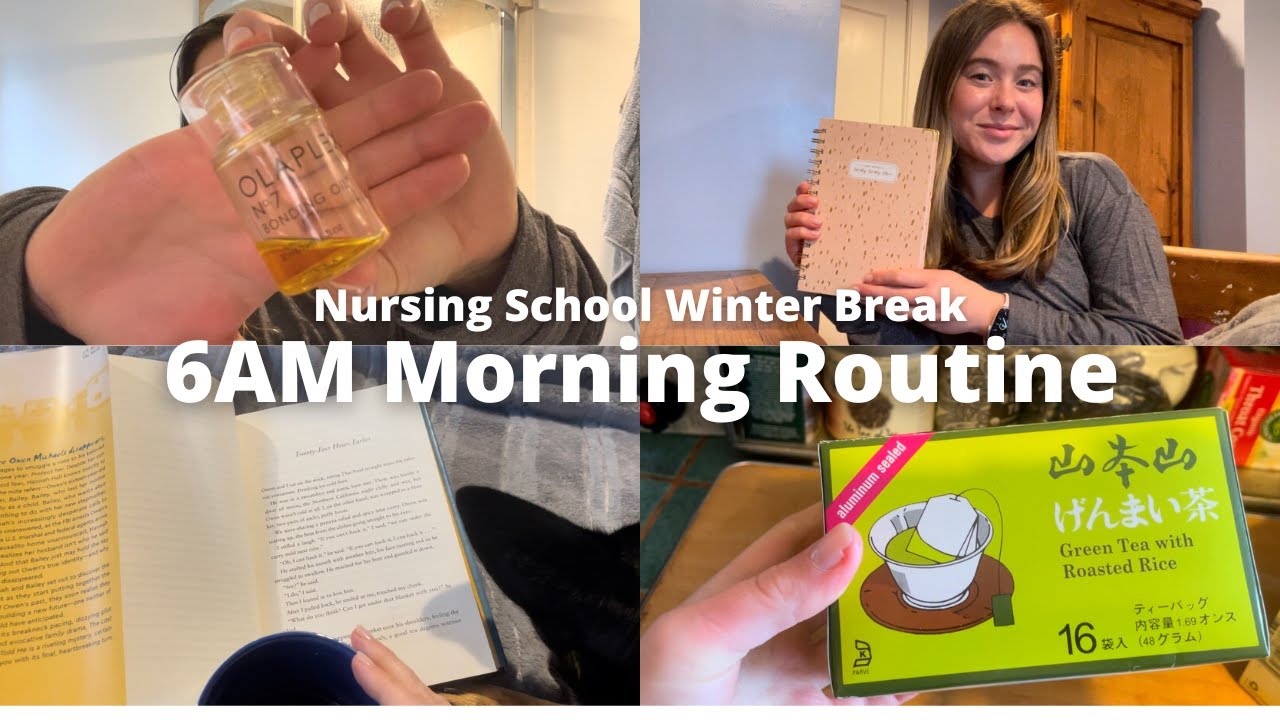 Nursing School Winter Break 6AM Morning Routine - YouTube