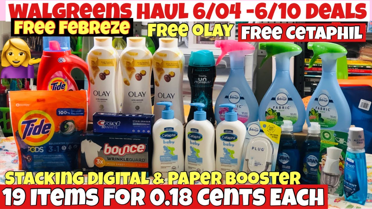 WALGREENS COUPONING HAUL 6/4- 6/10 DEALS *STACKING BOOSTER/19 ITEMS FOR ...
