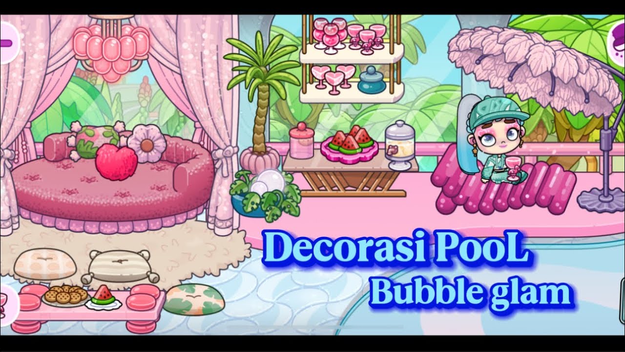 Pool bubble glam decoration || pack pool bubble glam - YouTube