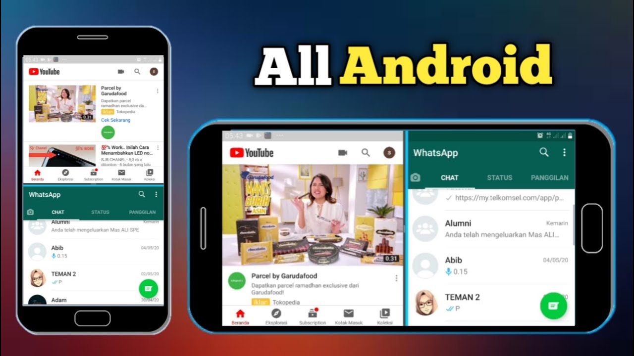 Cara Split Layar Di Semua Hp Android 2020 - YouTube