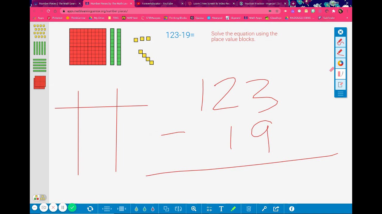 How to Use Virtual Place Value Blocks and Share Work - YouTube