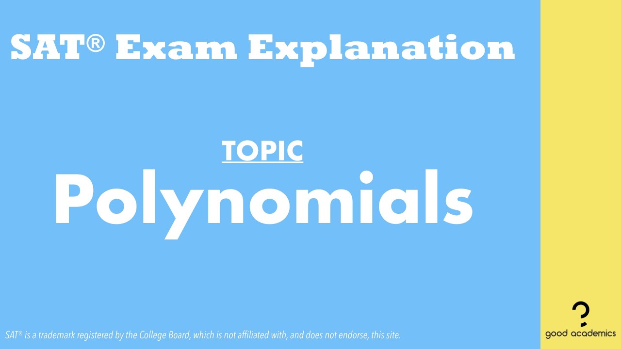 Polynomials | Algebra (2019 April SAT Section 3 Q16) - YouTube