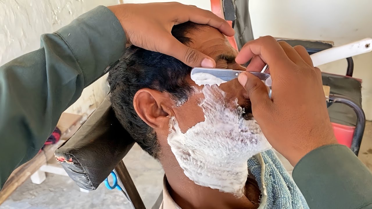 ASMR Fast Shaving in Barbershop | Straight Razor shave⚔️ - YouTube