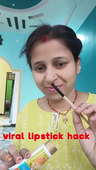 Lipstick Apply With Peel Off Mask Viral Lipstick Hack 💄 Shorts